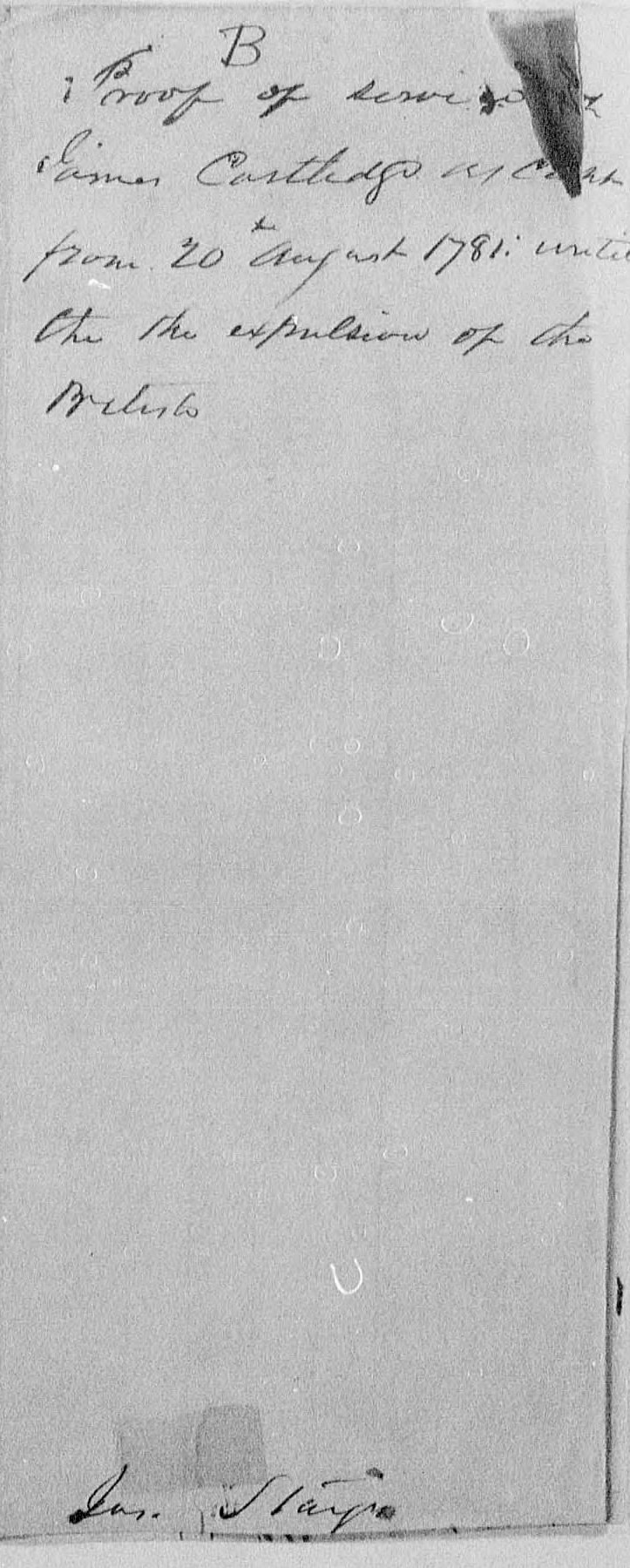 James Cartledge Rev War