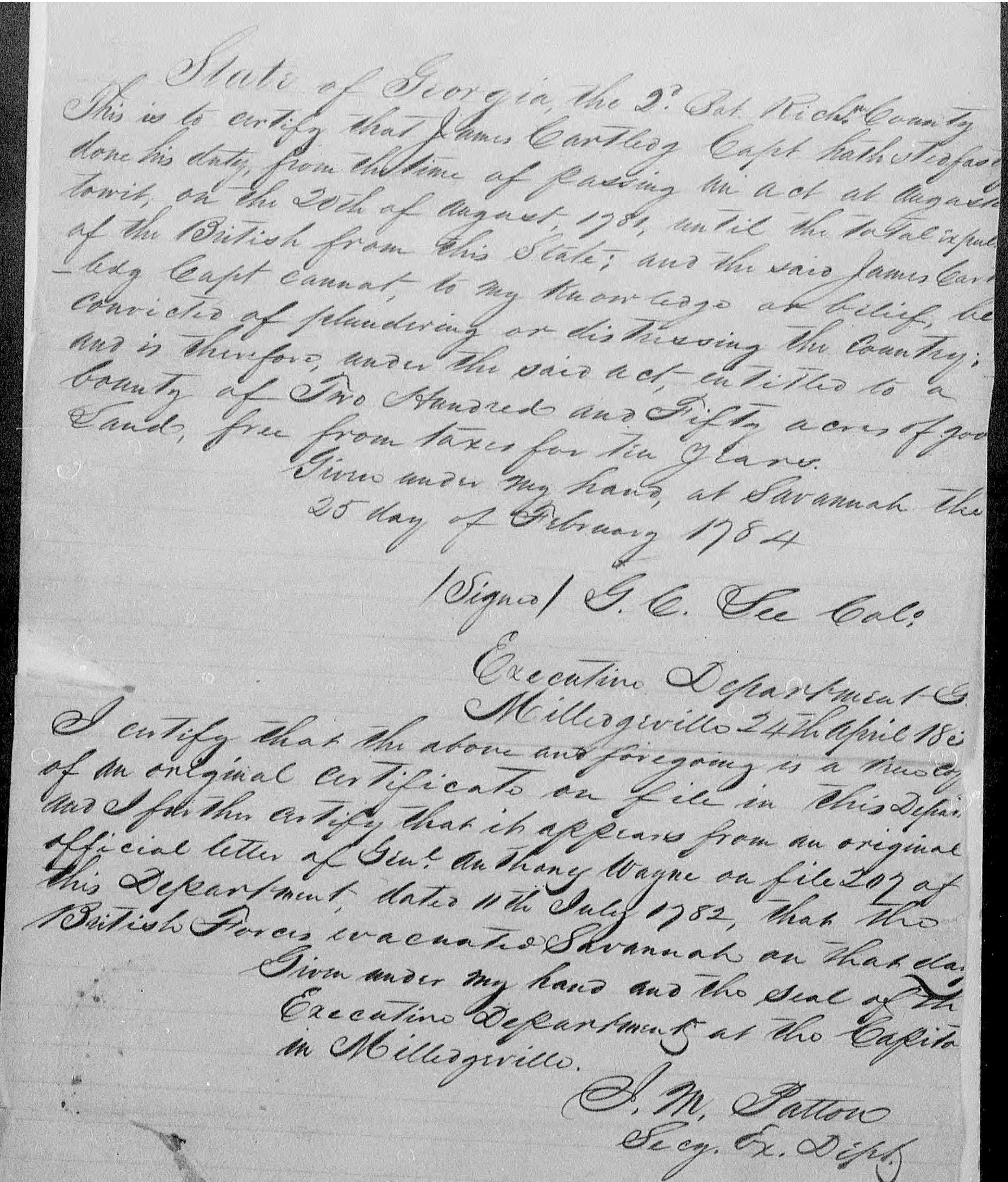 James Cartledge Rev War