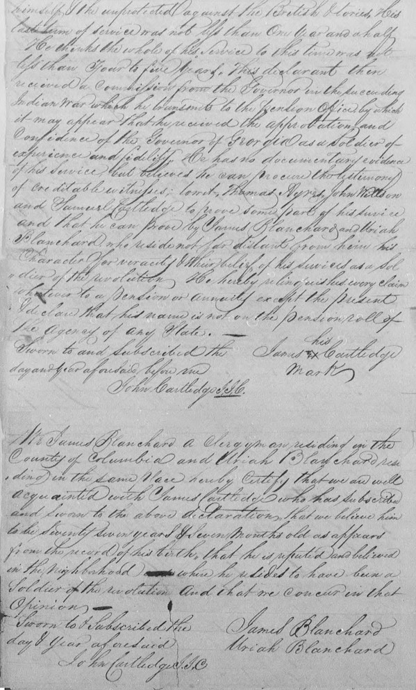 James Cartledge Rev War