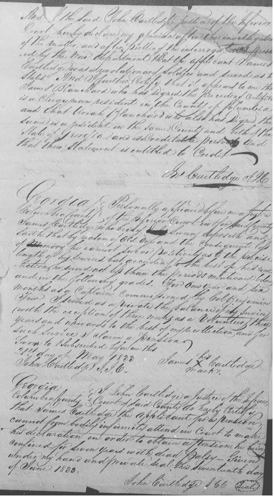 James Cartledge Rev War